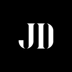 Jd logo j d design white letter jdj d letter Vector Image