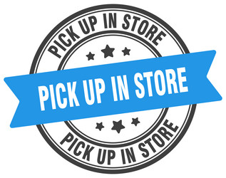 Pick up stamp label on transparent Royalty Free Vector Image