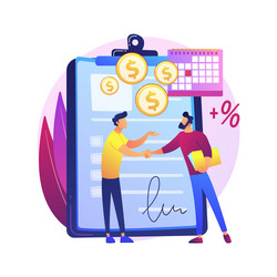 Promissory note abstract concept Royalty Free Vector Image