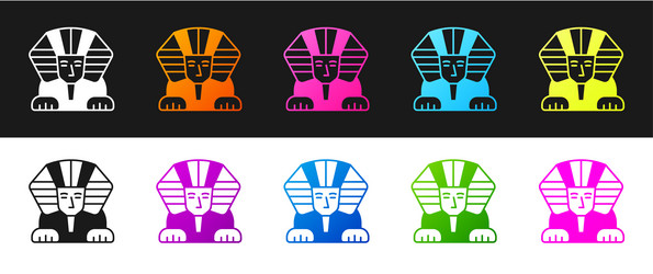 Black sphinx - mythical creature of ancient egypt Vector Image