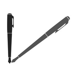 Black realistic pen Royalty Free Vector Image - VectorStock