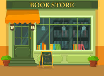 Shop restaurant cafe store front with windows Vector Image