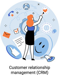 Crm customer relationship management Royalty Free Vector