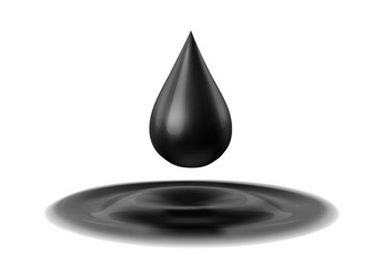 Dripping drop of black oil Royalty Free Vector Image