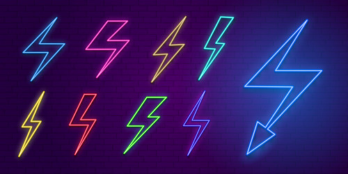 Neon Lightning Bolt Vector Images (over 2,200)