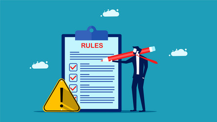 Rules and guidelines legal conditions Royalty Free Vector