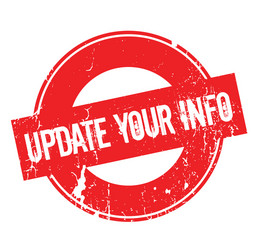 Update your info rubber stamp Royalty Free Vector Image