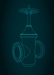 Hydraulic directional control valve isometric Vector Image