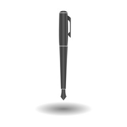 Black realistic pen Royalty Free Vector Image - VectorStock