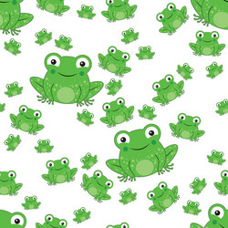 Frog seamless pattern cartoon cute frogs kids Vector Image