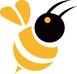 Bee Cartoon Flying Royalty Free Vector Image Vectorstock