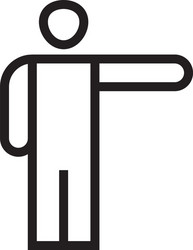 Human pose icon graphic design template Royalty Free Vector