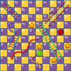 Snake ladder game template Royalty Free Vector Image