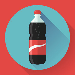Flat cola can soda can cola Royalty Free Vector Image