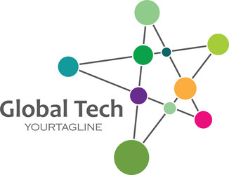 Global technology logo icon design Royalty Free Vector Image