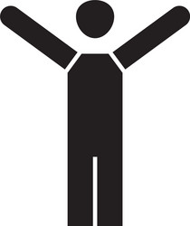 Human pose icon graphic design template Royalty Free Vector