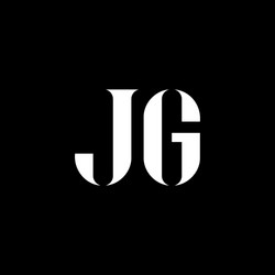 Jg logo j g design white letter jgj Royalty Free Vector