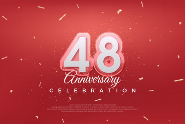 Number 48th for anniversary celebration Royalty Free Vector
