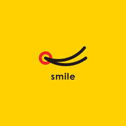 Smile logo for banner design and elegant template Vector Image