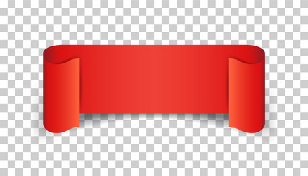 Empty ribbon icon blank sticker label on isolated Vector Image