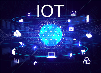 Internet of things iot Royalty Free Vector Image