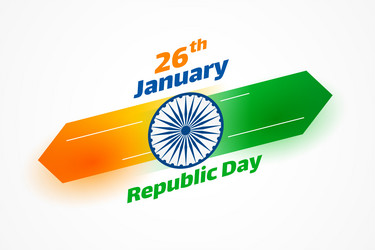 26th january republic day wavy flag banner concept