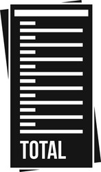 Total payment utilities icon outline style Vector Image