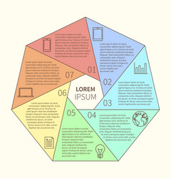 Polygonal infographic diagram Royalty Free Vector Image
