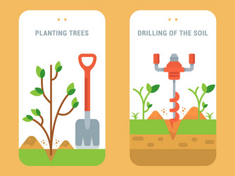 Power tools banner design with building instrument