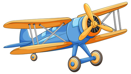 Cute vintage aircraft cartoon Royalty Free Vector Image
