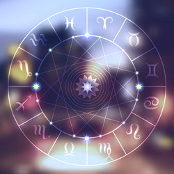 Circle with signs of zodiac Royalty Free Vector Image