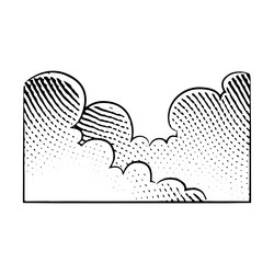 Woodcut Clouds Drawing Vector Images (over 180)
