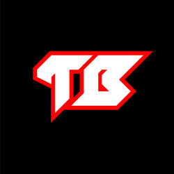 Tb logo t b design white letter tbt Royalty Free Vector