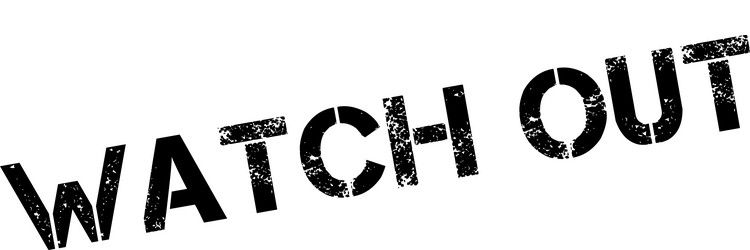 Watch out rubber stamp Royalty Free Vector Image