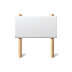 Portable exhibition counter with blank signage Vector Image