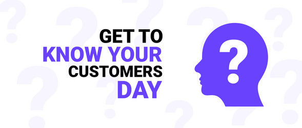 Know your customer day design business background Vector Image