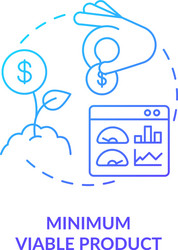 Minimum viable product concept icon Royalty Free Vector
