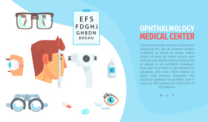 Ophthalmology and eye care web banner design Vector Image