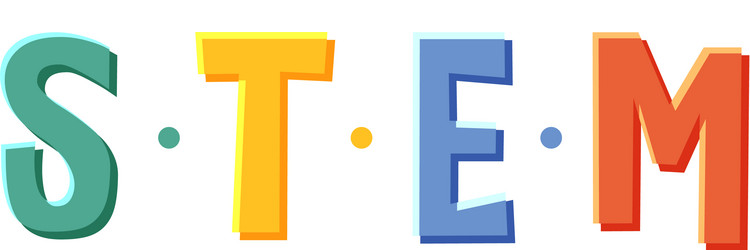 Stem education logo banner on white background Vector Image