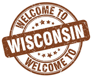 Welcome to wisconsin Royalty Free Vector Image