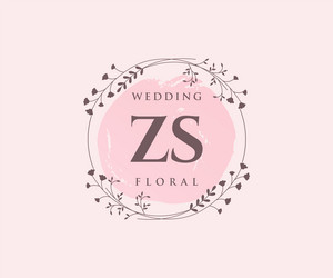 Zs initials letter wedding monogram logos Vector Image
