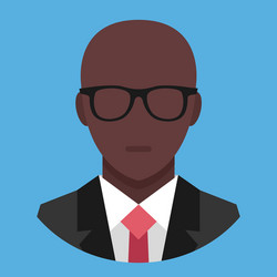 Bald man in business suit icon Royalty Free Vector Image