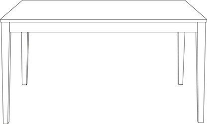 Isolated round contour table Royalty Free Vector Image