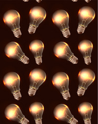 Seamless texture with realistic light bulbs Vector Image