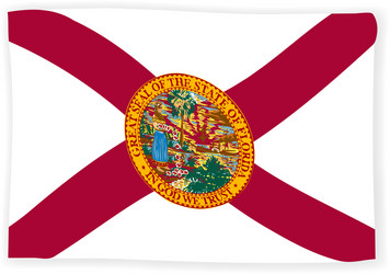 Florida state flag Royalty Free Vector Image - VectorStock