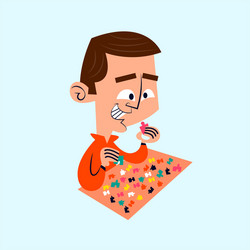 Cartoon stay at home Royalty Free Vector Image