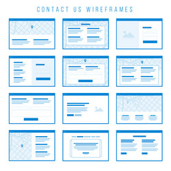 Headers wireframe components for prototypes Vector Image