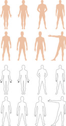 Body Outline Front Back Vector Images (over 9,300)