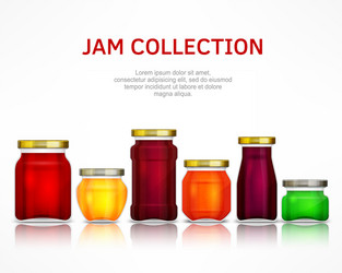 Jam jar set Royalty Free Vector Image - VectorStock