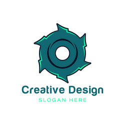 Cutter tool logo ideas inspiration logo design Vector Image